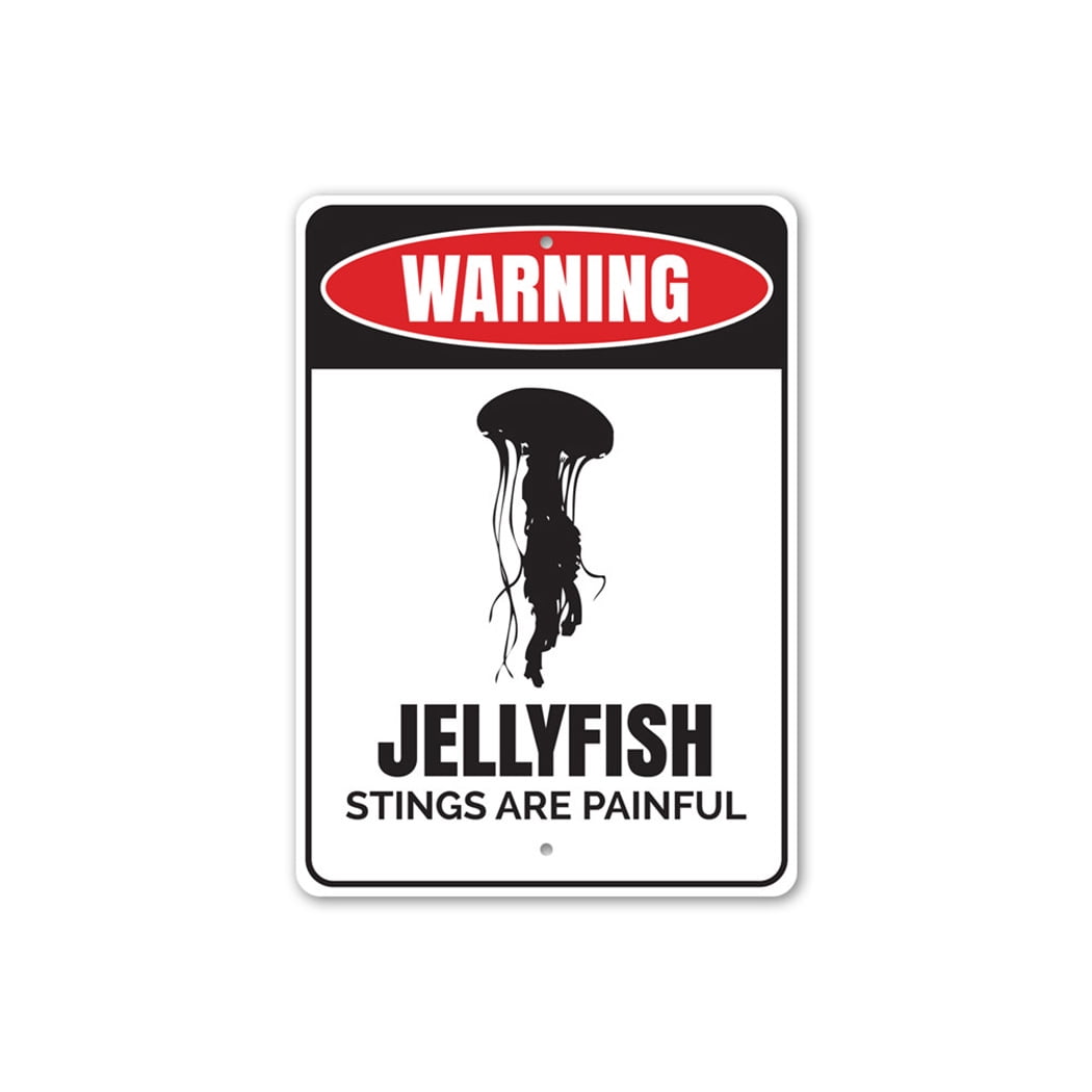 Warning: Jellyfish Stings are Painful, Warning Sign, Coastal Sign ...