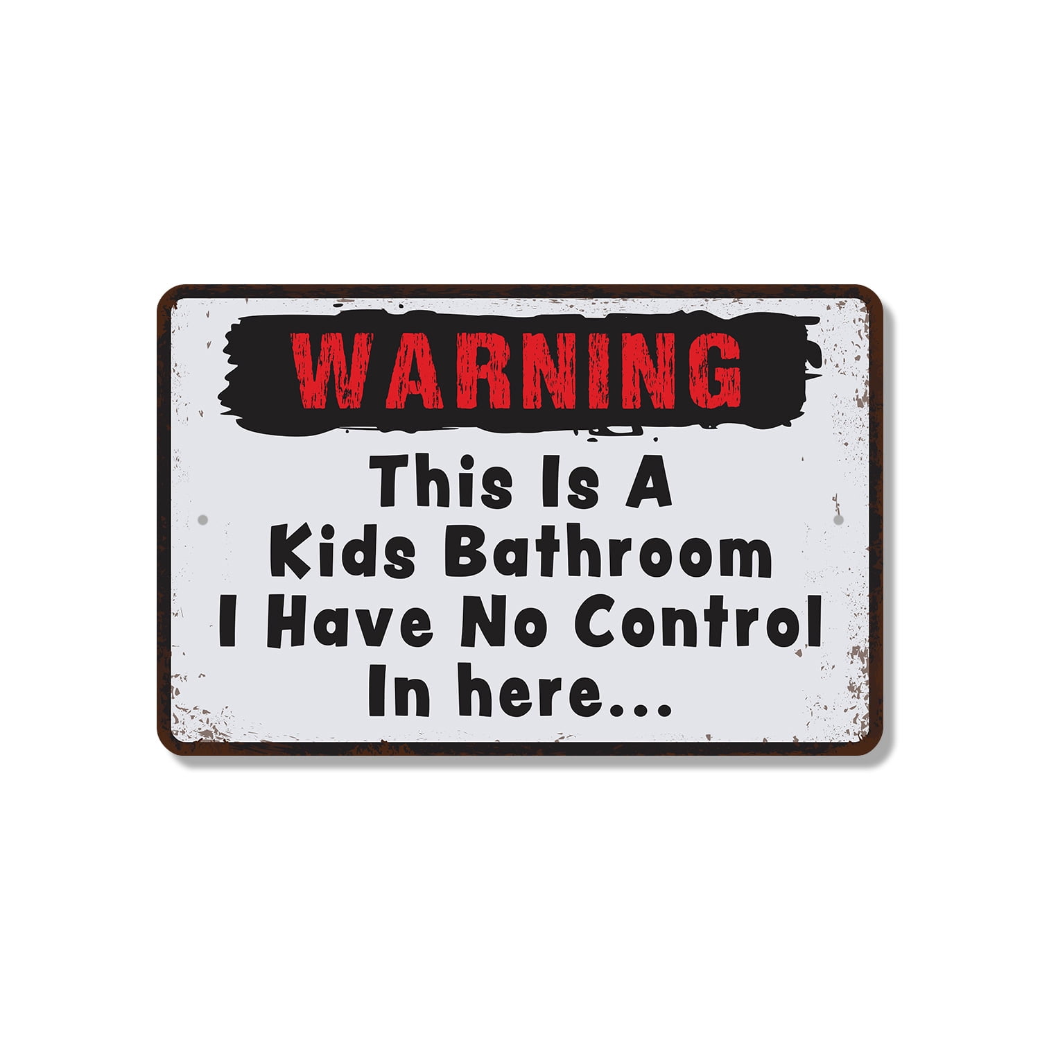 Warning This Is A Kids Bathroom (2 Pack) 8 Inch x 12 Inch Plastic Sign ...