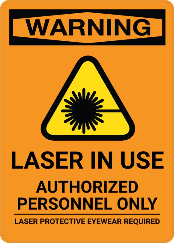 Warning Laser In Use Authorized Personnel Only Sign Home Kitchen Farm ...