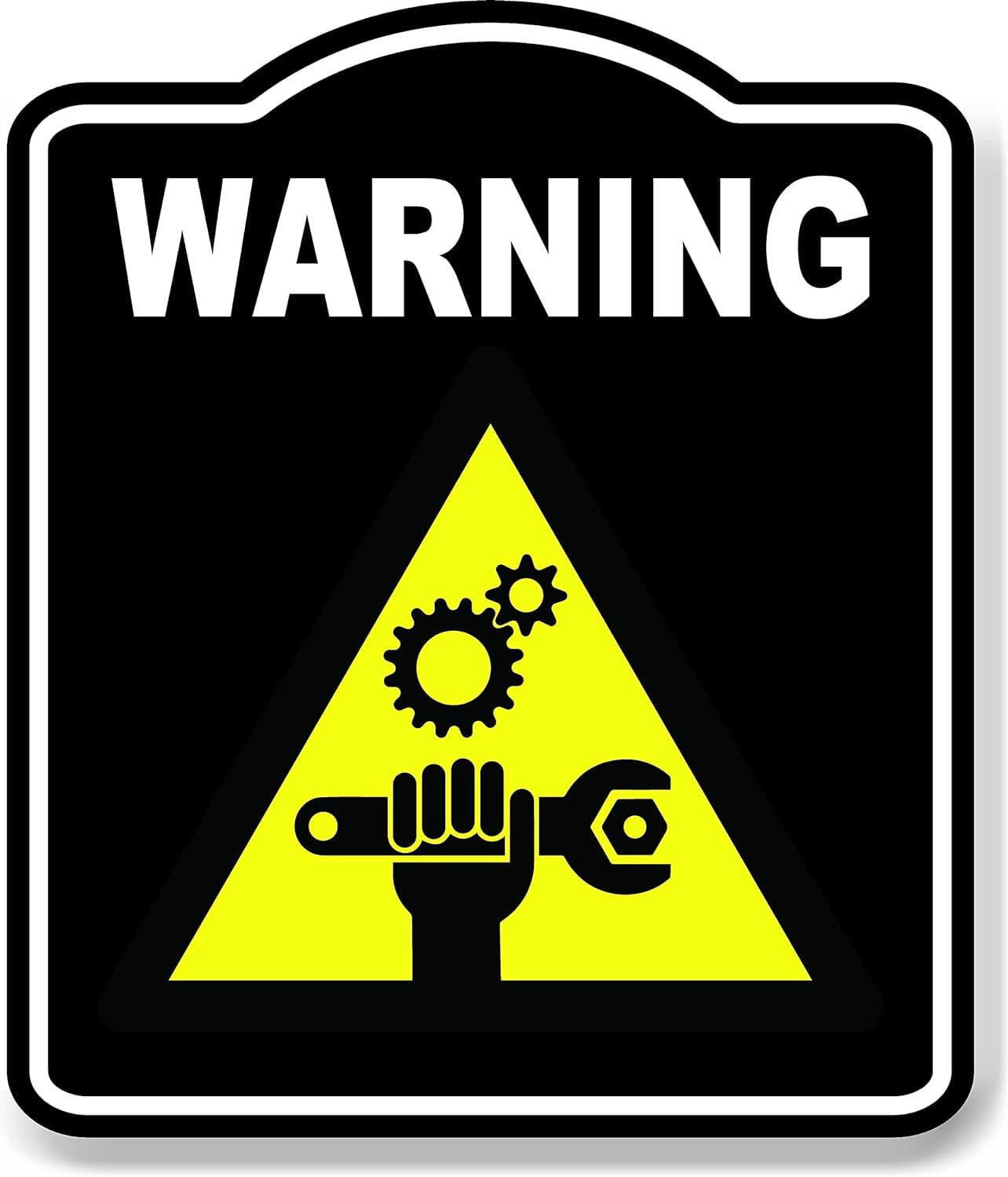 Warning Machine Repair Caution OSHA Danger BLACK Aluminum Composite ...