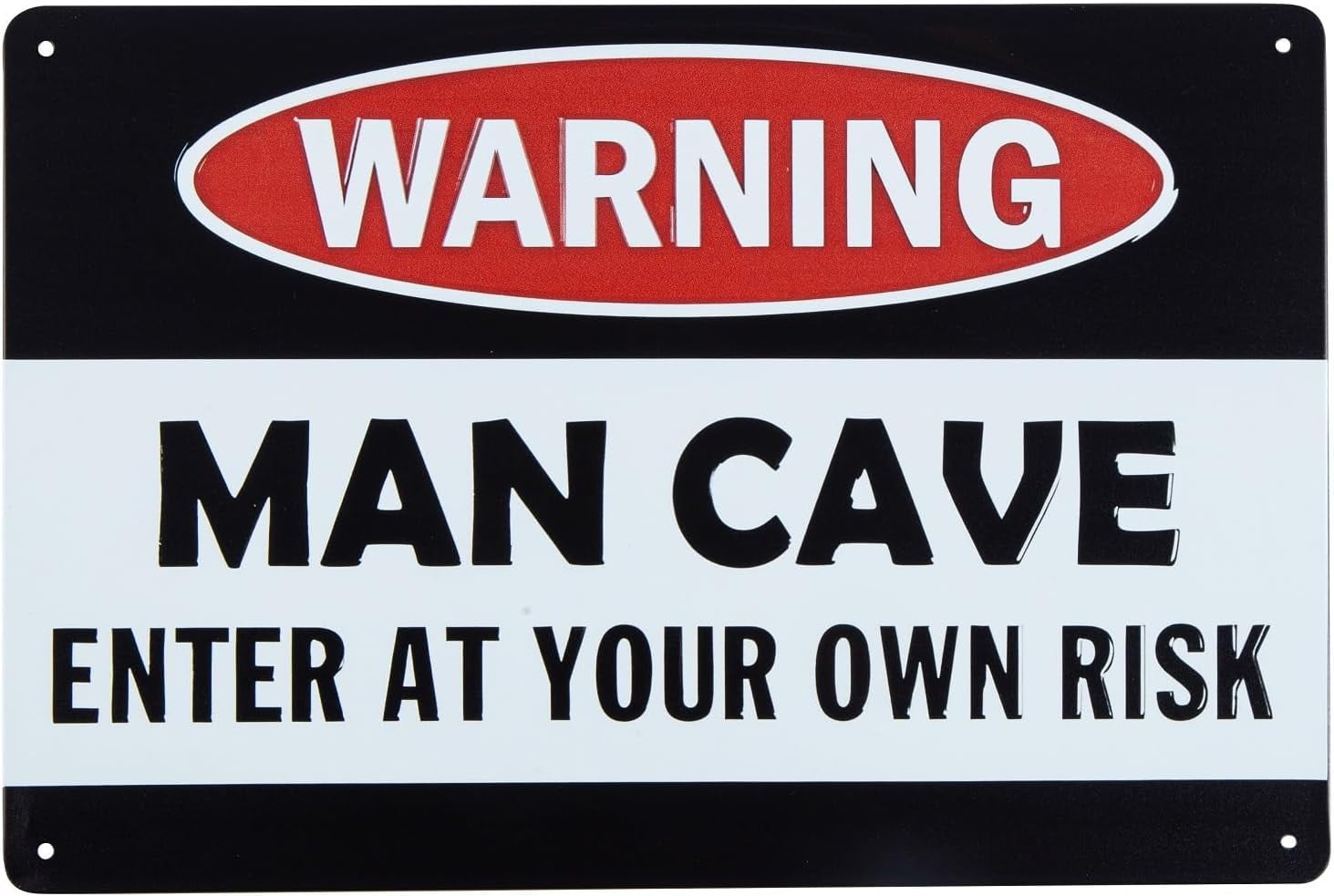 Warning Man Cave Enter At Your Own Risk Retro Vintage Decor Door Tin ...