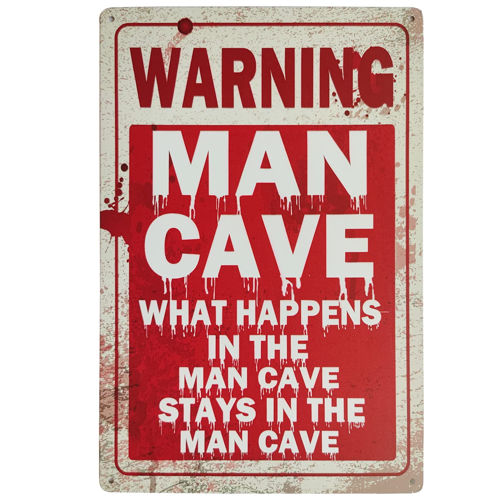 Warning Man Cave What Happens in the Cave Vintage Tin Bar Sign Funny ...