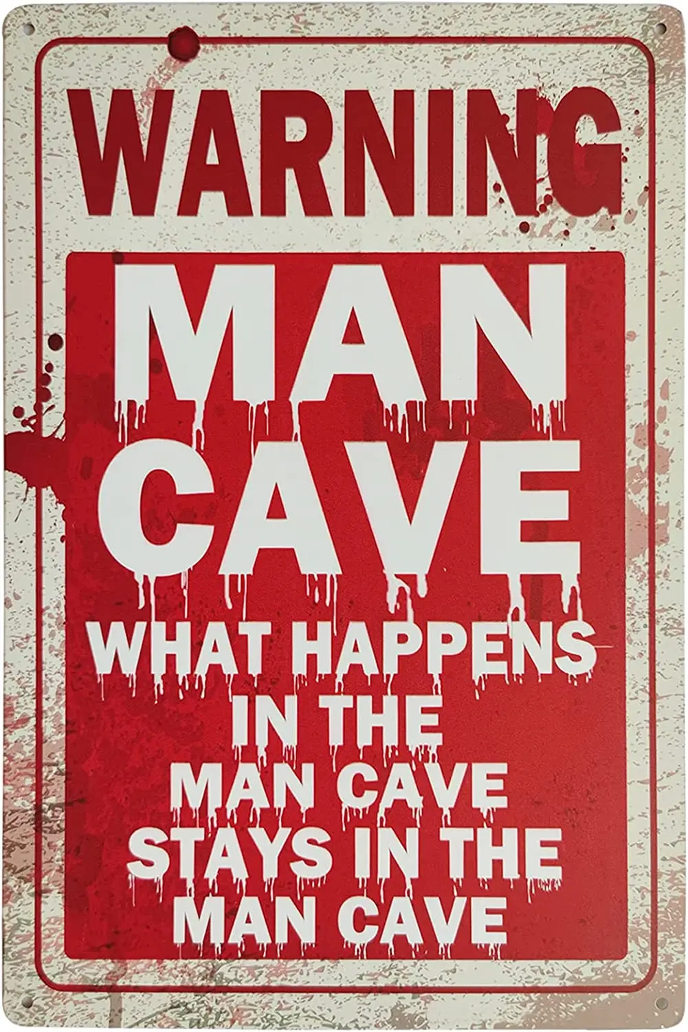 Warning Man Cave What Happens in the Cave Vintage Tin Bar Sign Funny ...