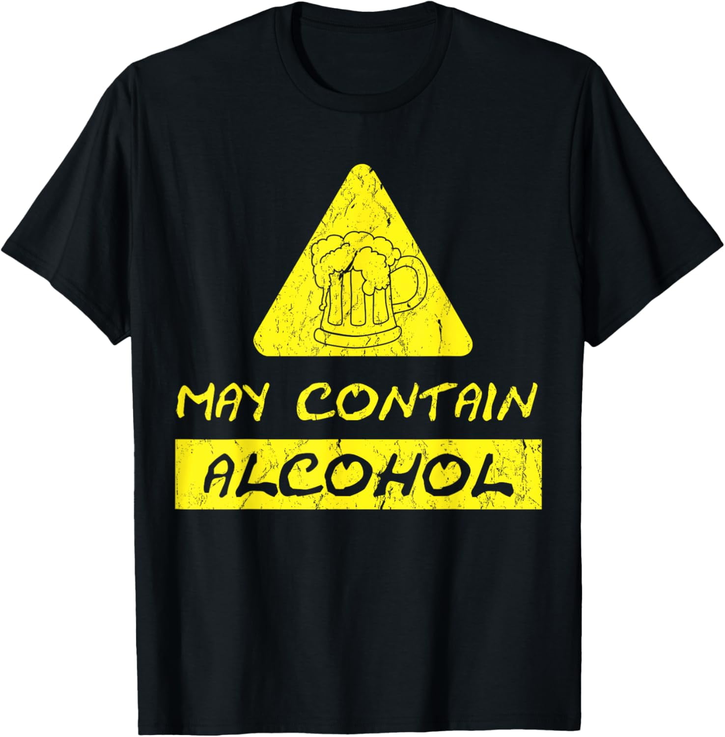 Warning May Contain Alcohol - Funny Drinking T-Shirt - Walmart.com