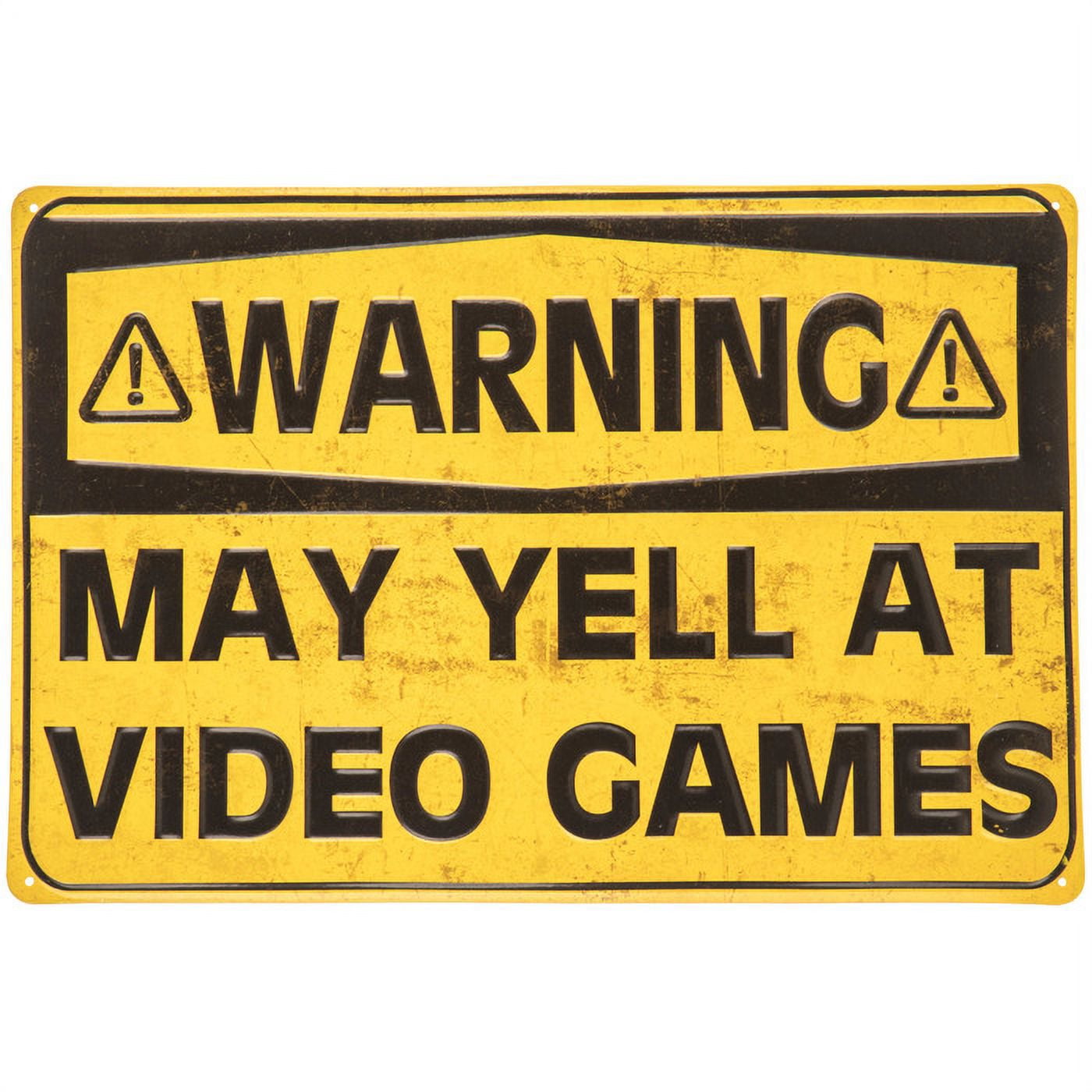 Warning May Yell At Video Games Metal Sign Wall Decoration Home Decor ...