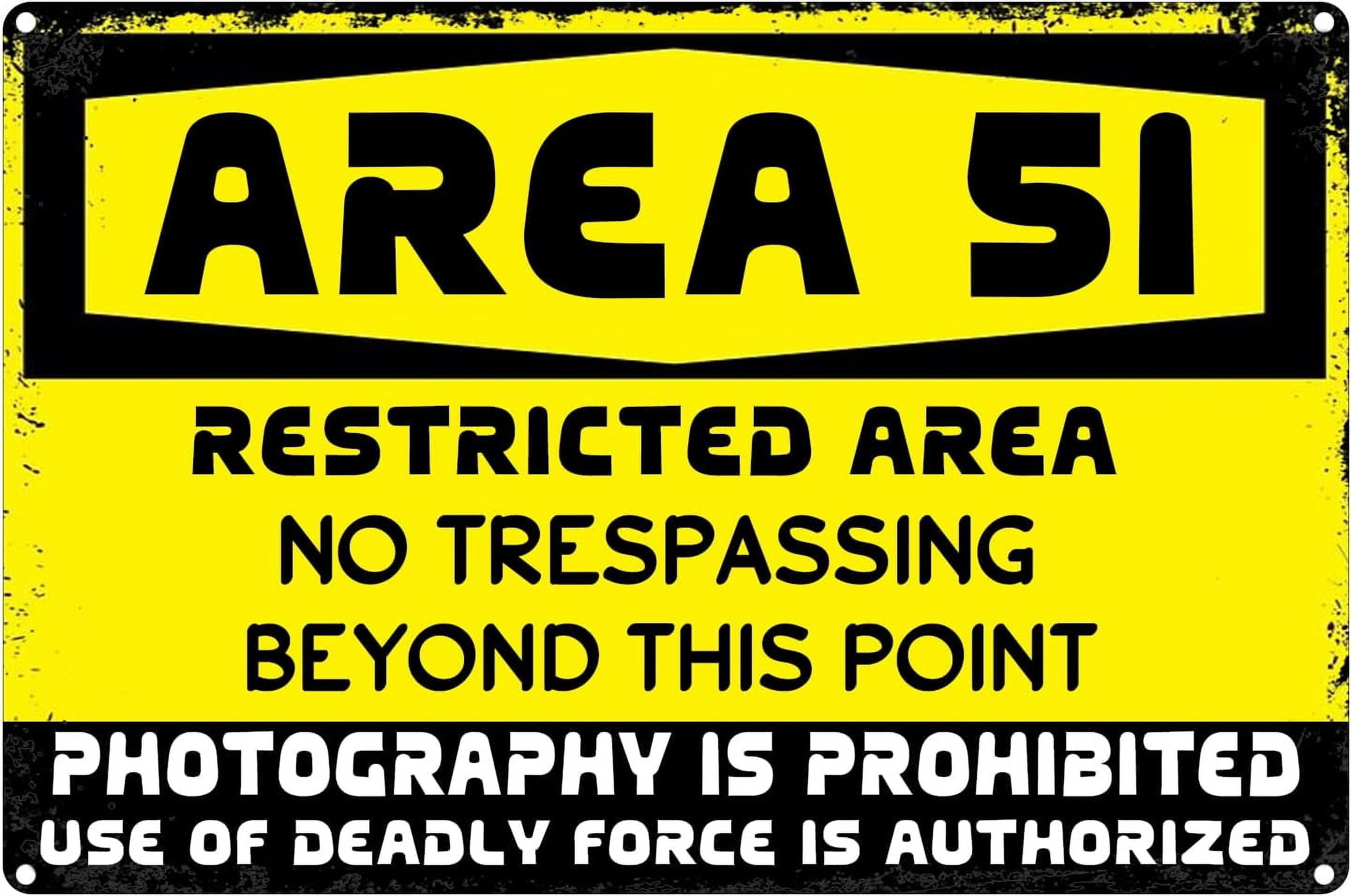 Warning Metal Tin Sign 8x12 Inches - Walmart.com