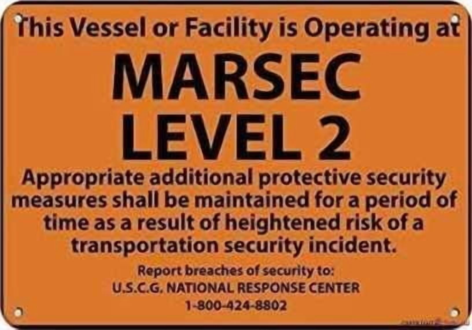 Warning Metal Tin Signs Notice Security Measures For Access Control ...