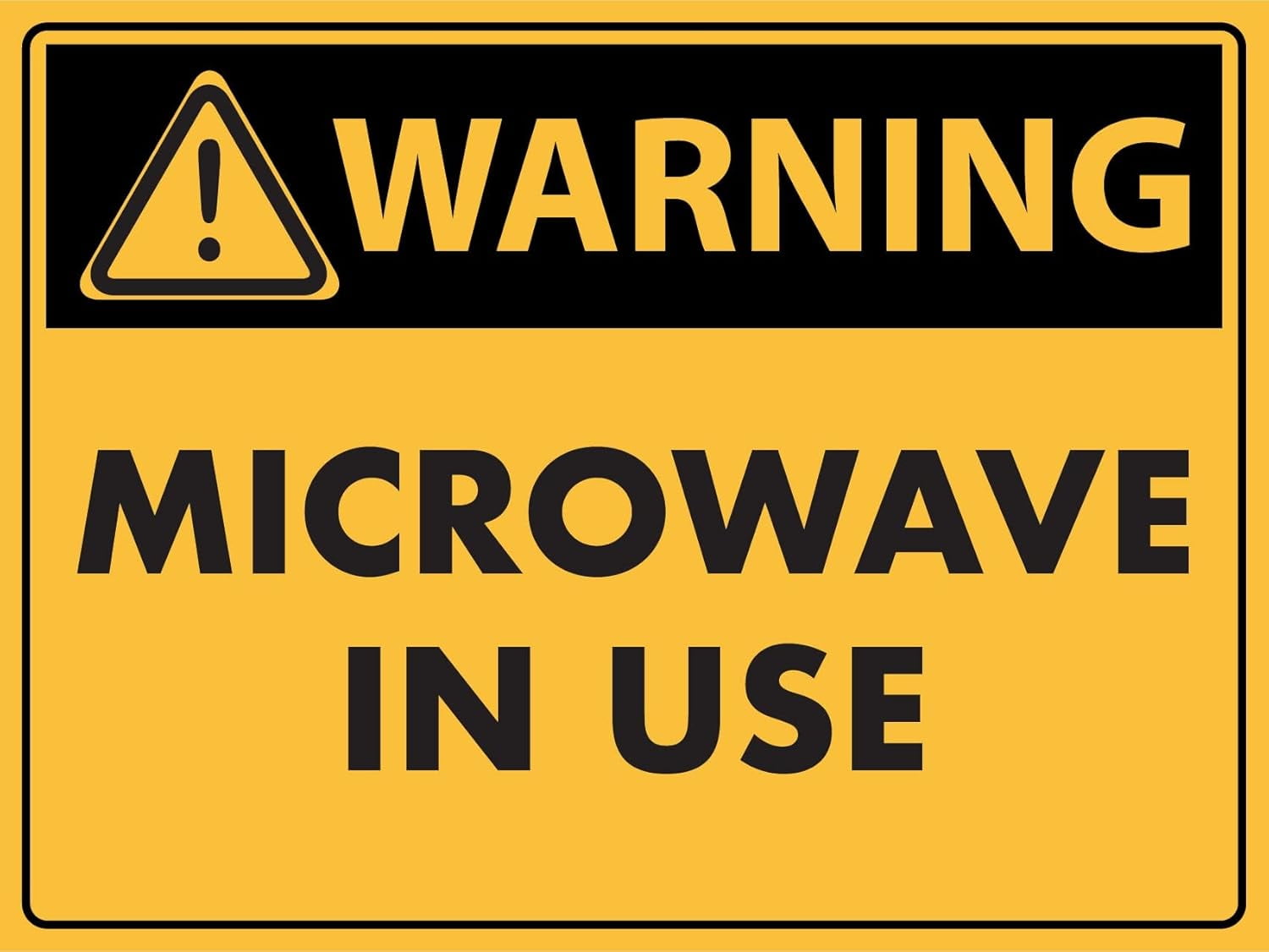 Warning Microwave In Use Sign Warning Signage 12 X 16 Inch Metal Tin ...