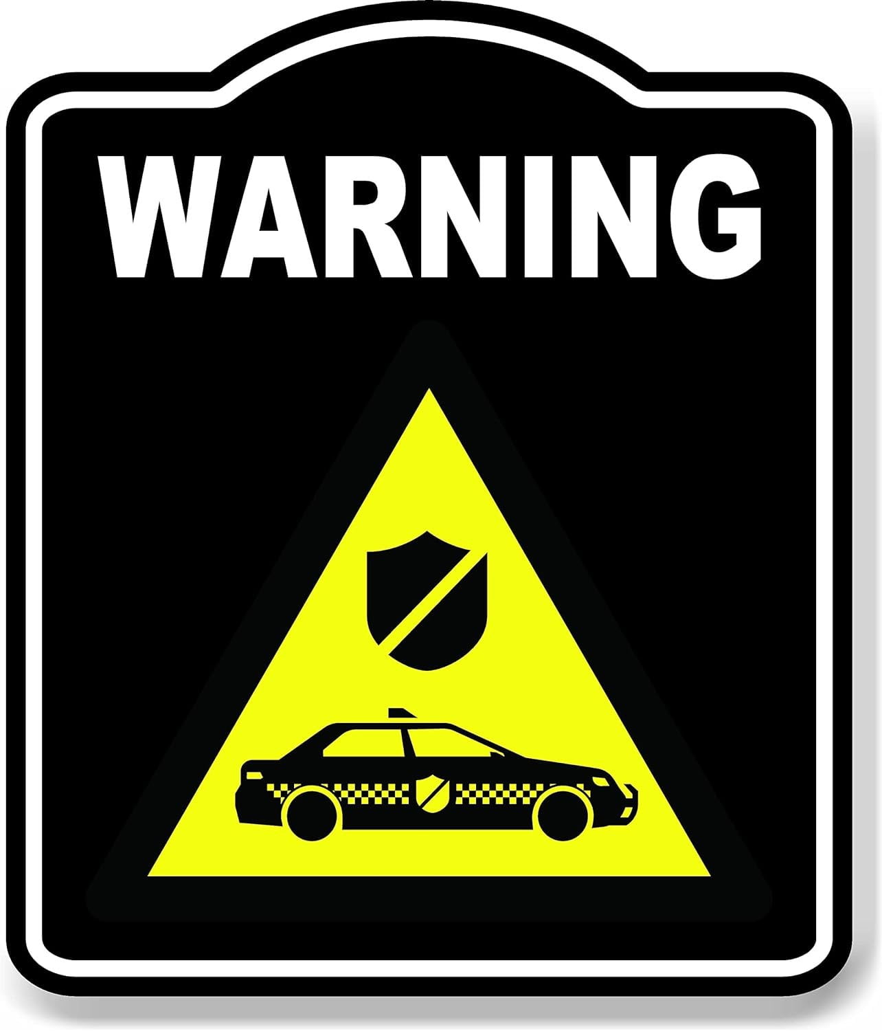 Warning Mobile Patrol Risk Caution OSHA Danger BLACK Aluminum Composite ...