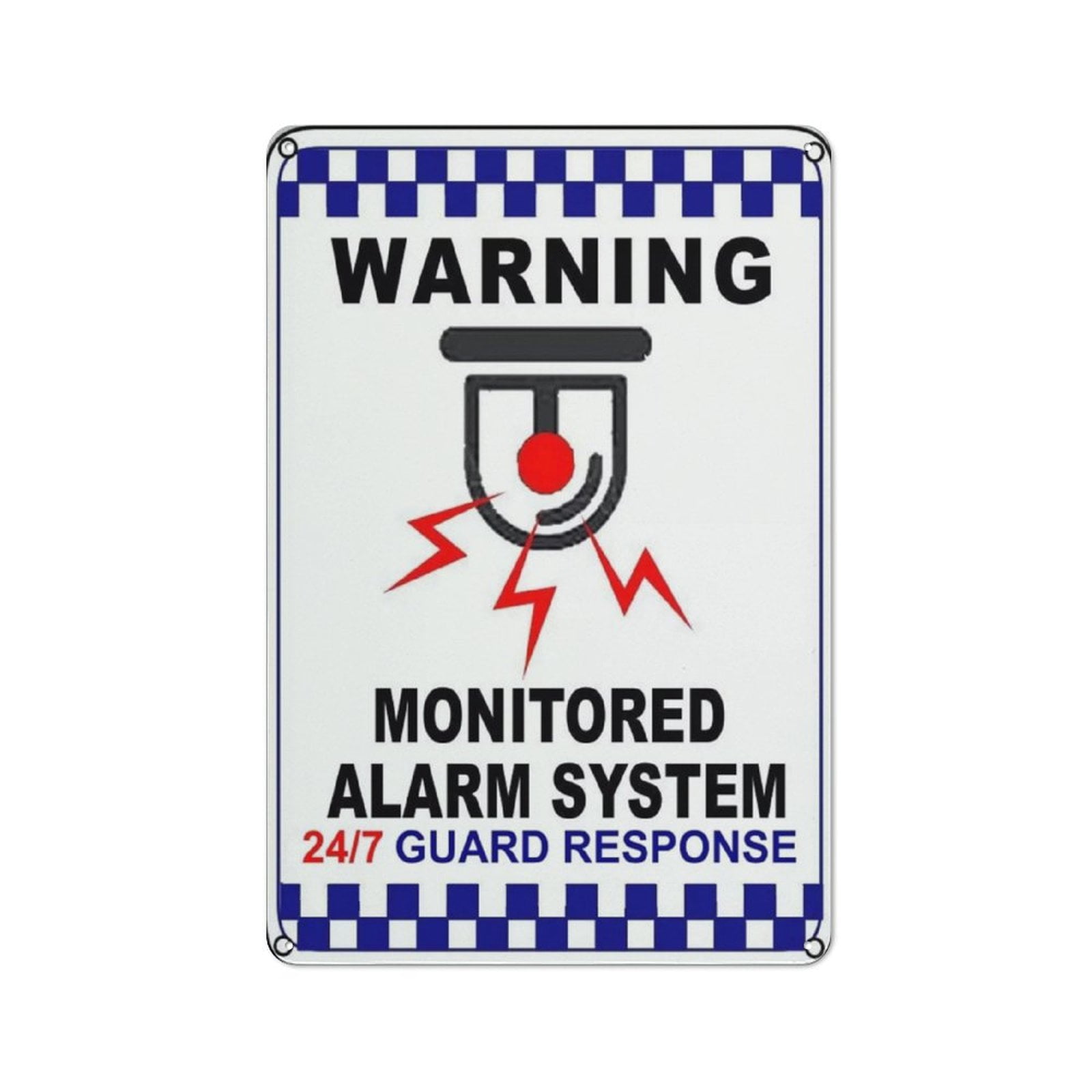 Warning Monitored Alarm System 247 Guard Response Sign 12 X 8 Inches ...