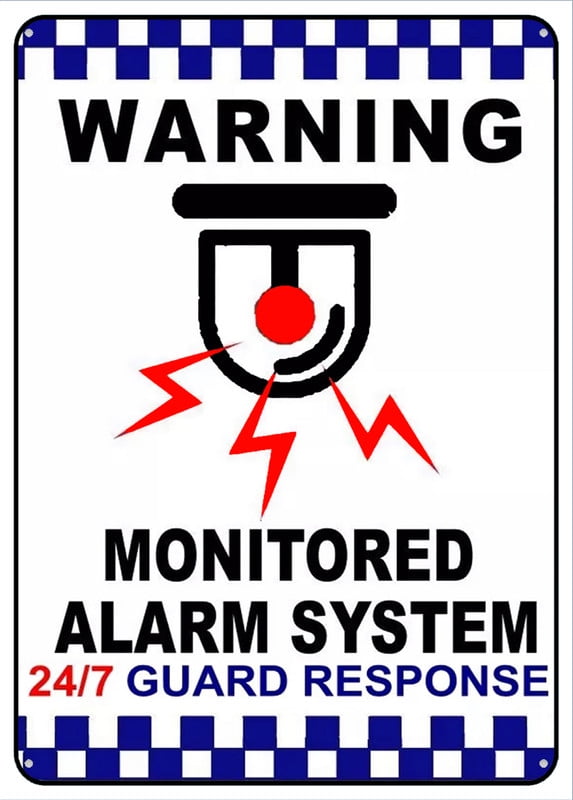Warning Monitored Alarm System 247 Guard Response Sign For House 12" X ...
