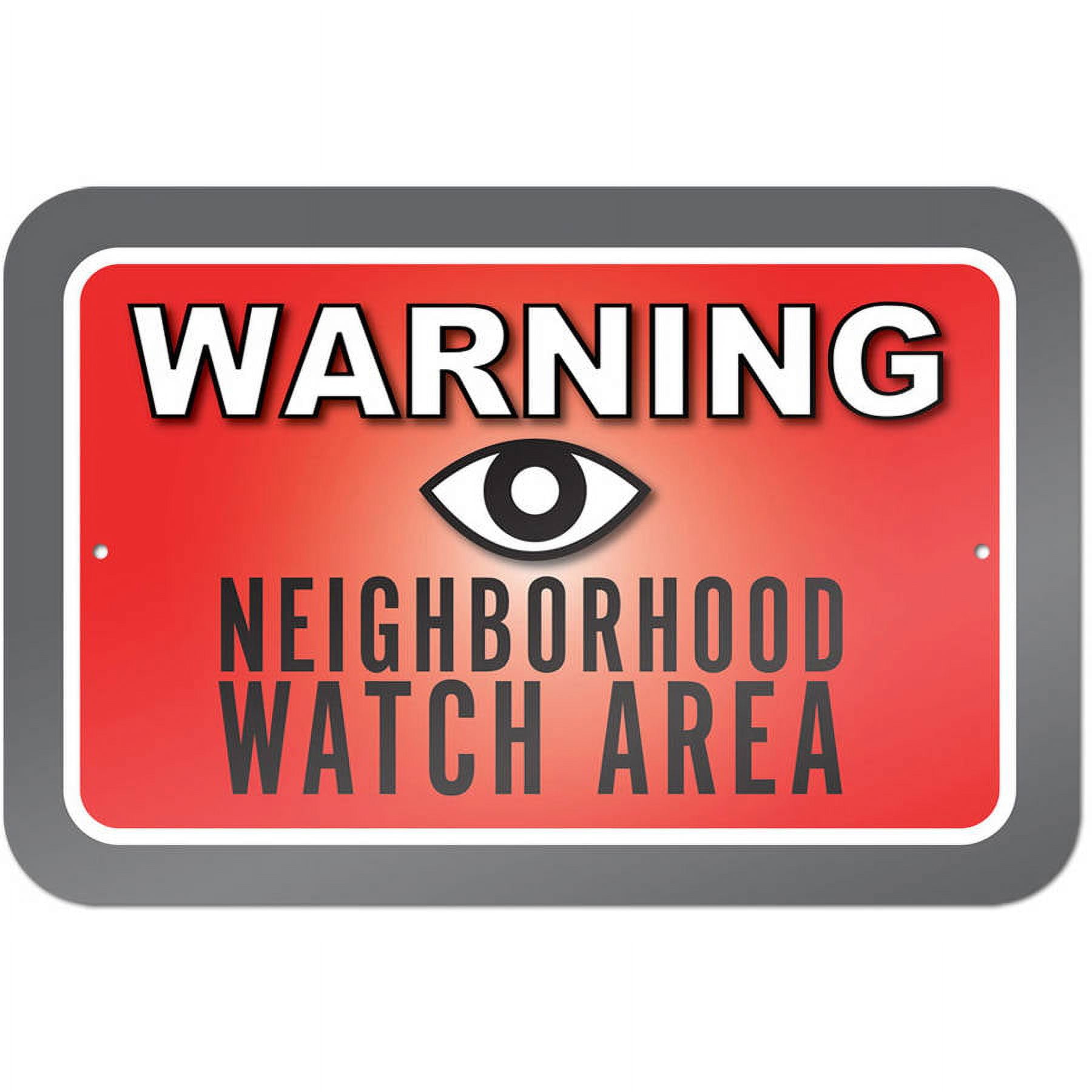 Warning Neighborhood Watch Area Sign - Walmart.com