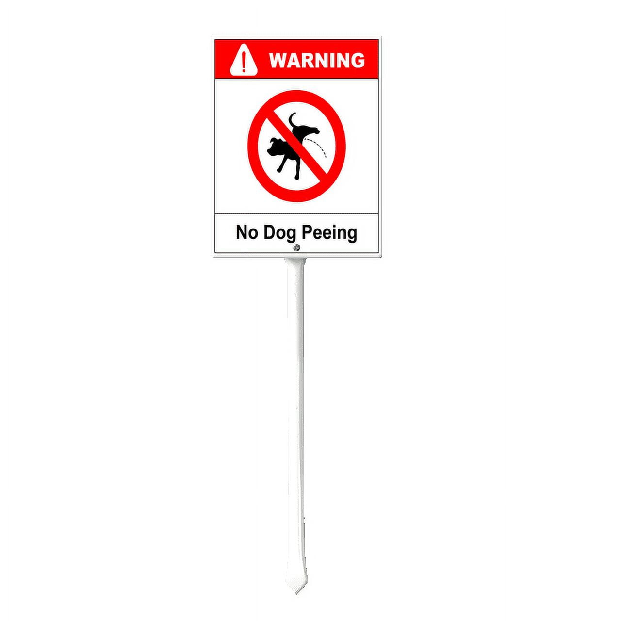 Warning No Dog Peeing Sign With Metal Stake, 7" x 21.6" Aluminum Yard ...