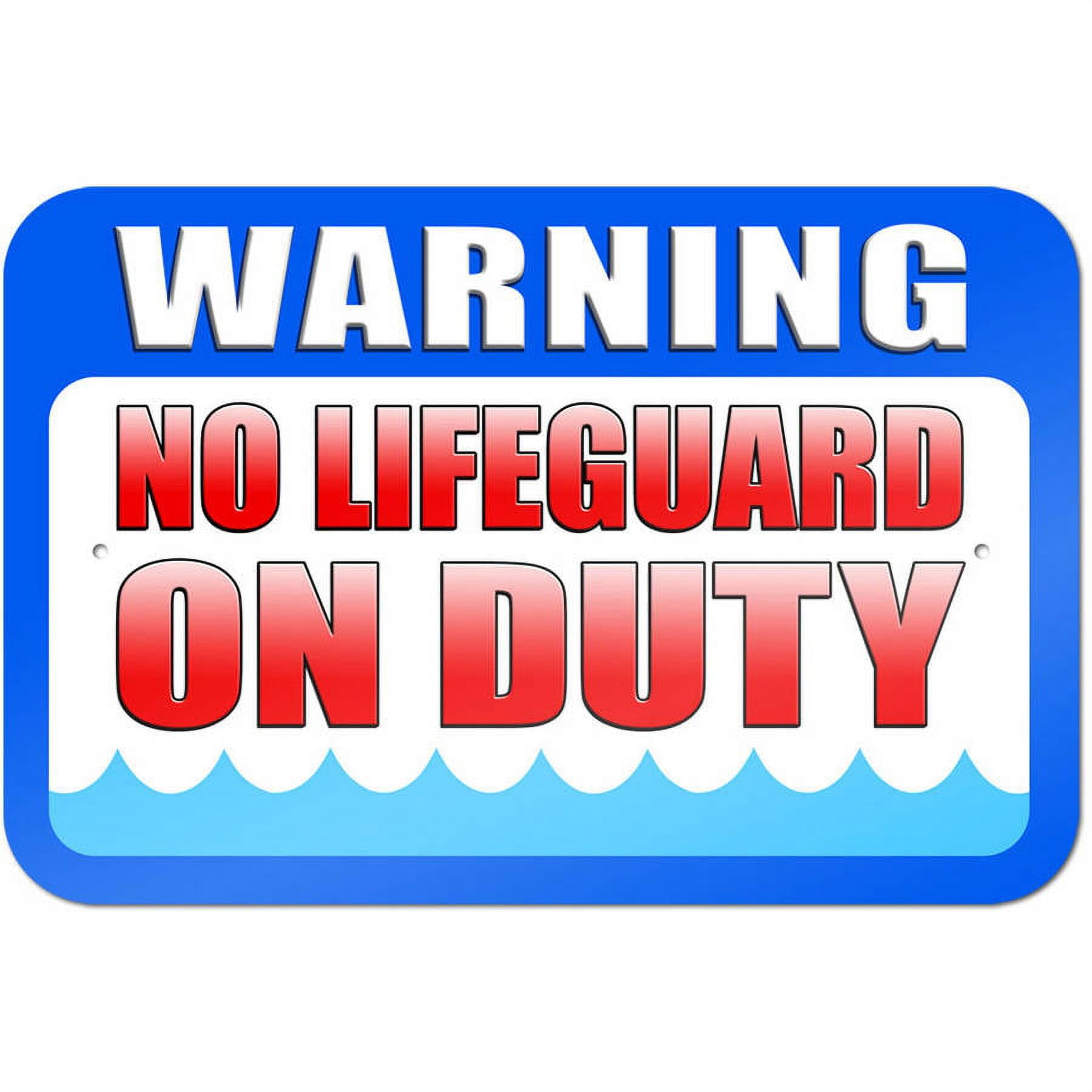 Warning No Lifeguard on Duty Sign - Walmart.com