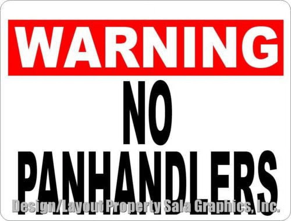 Warning No Panhandlers Sign - Walmart.com