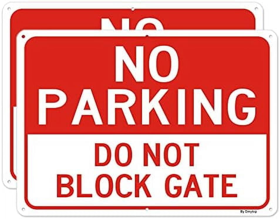 Warning No Parking Do Not Block Driveway Signs Metal Signs 8x12 Inches ...