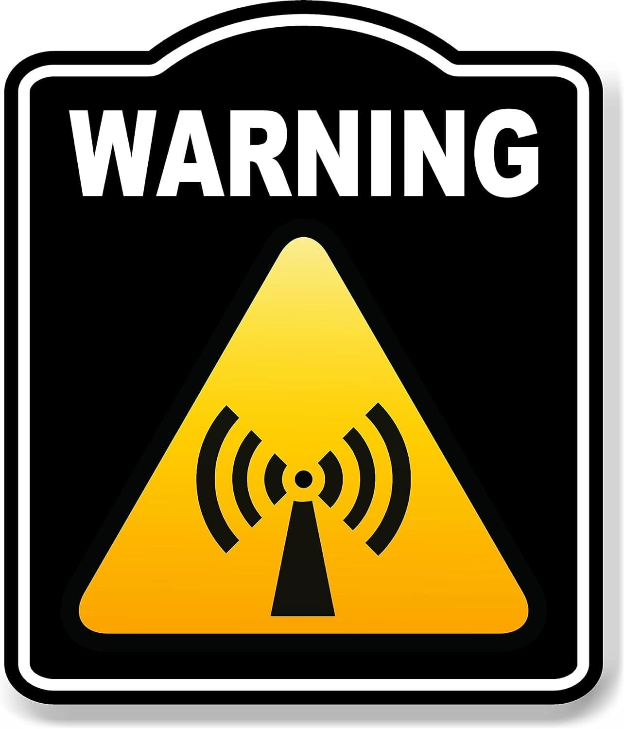 Warning Non Ionising Risk Caution OSHA Danger BLACK Aluminum Composite ...