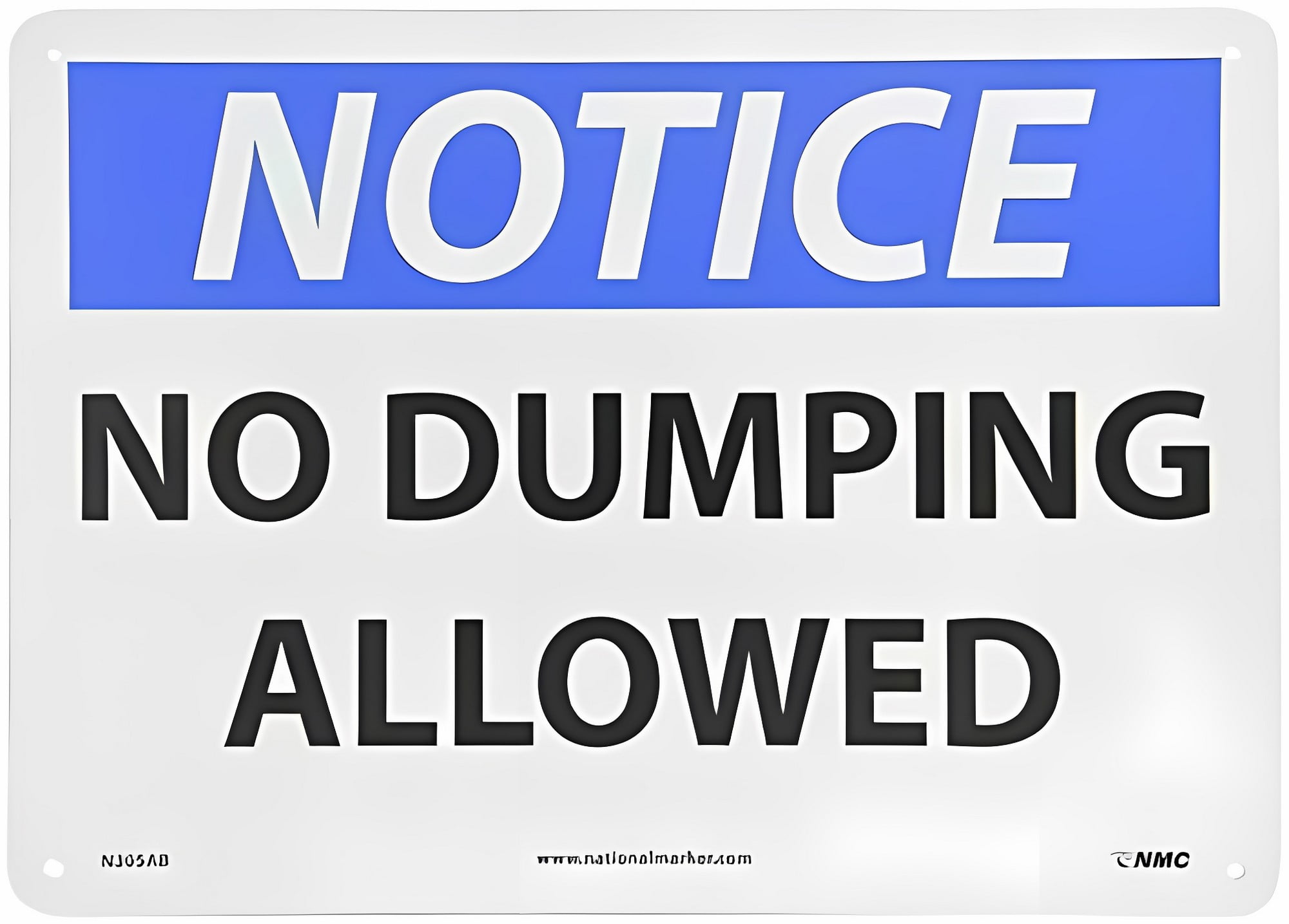 Warning Notice NO Dumping Allowed Sign - 8"x12" Retro Metal Decor, Gift ...