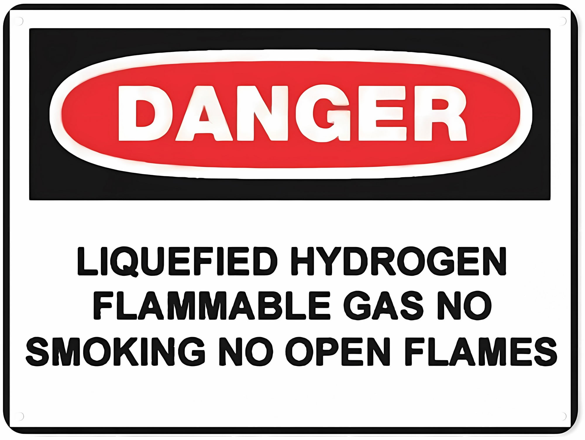 Warning Notice Traffic Sign Danger Liquefied Hydrogen - 8"x12" Aluminum ...