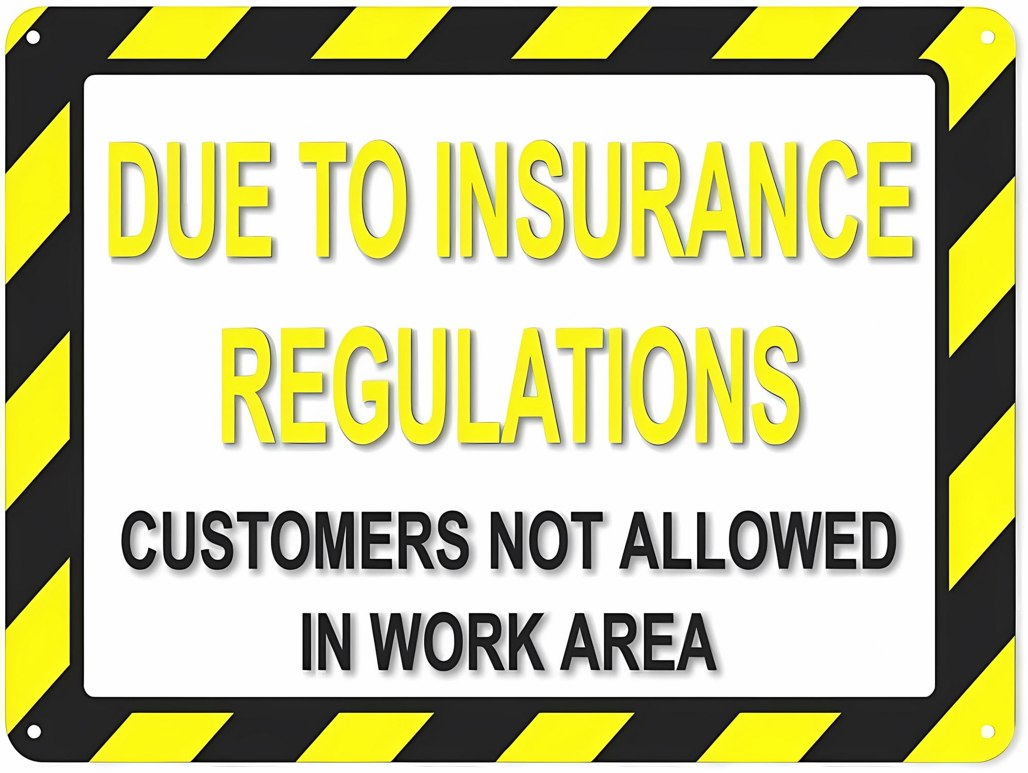 Warning Notice Traffic Sign Due to Regulations Customers Not Allowed in ...