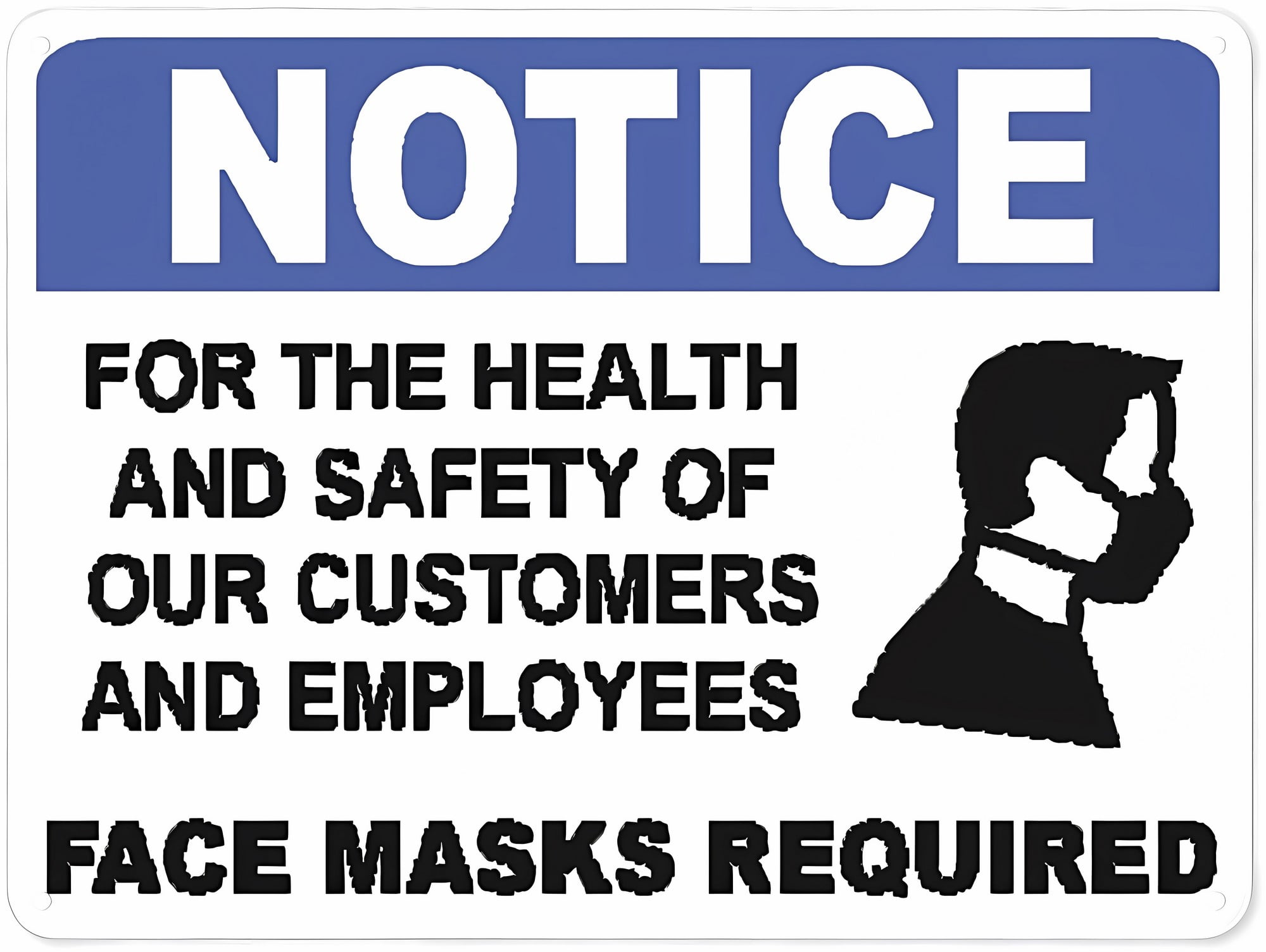 Warning Notice Traffic Sign Health and Safety of CUSTOMERS and ...