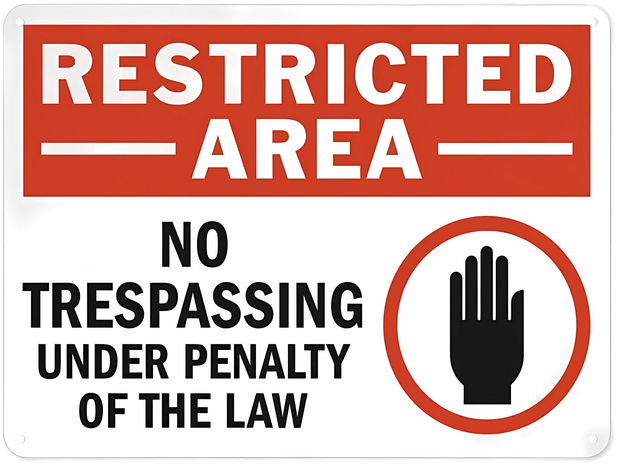 Warning Notice Traffic Sign No Trespassing Under Penalty of The Law - 8 ...