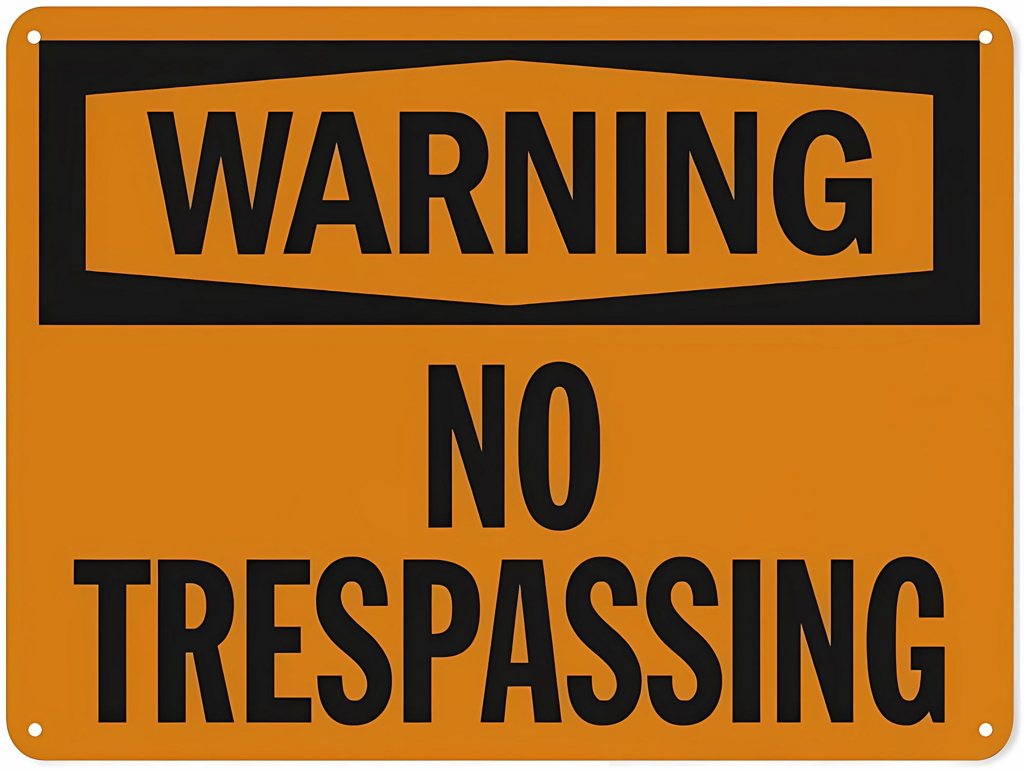 Warning Notice Traffic Sign No Trespassing Warning - 8"x12" Aluminum ...