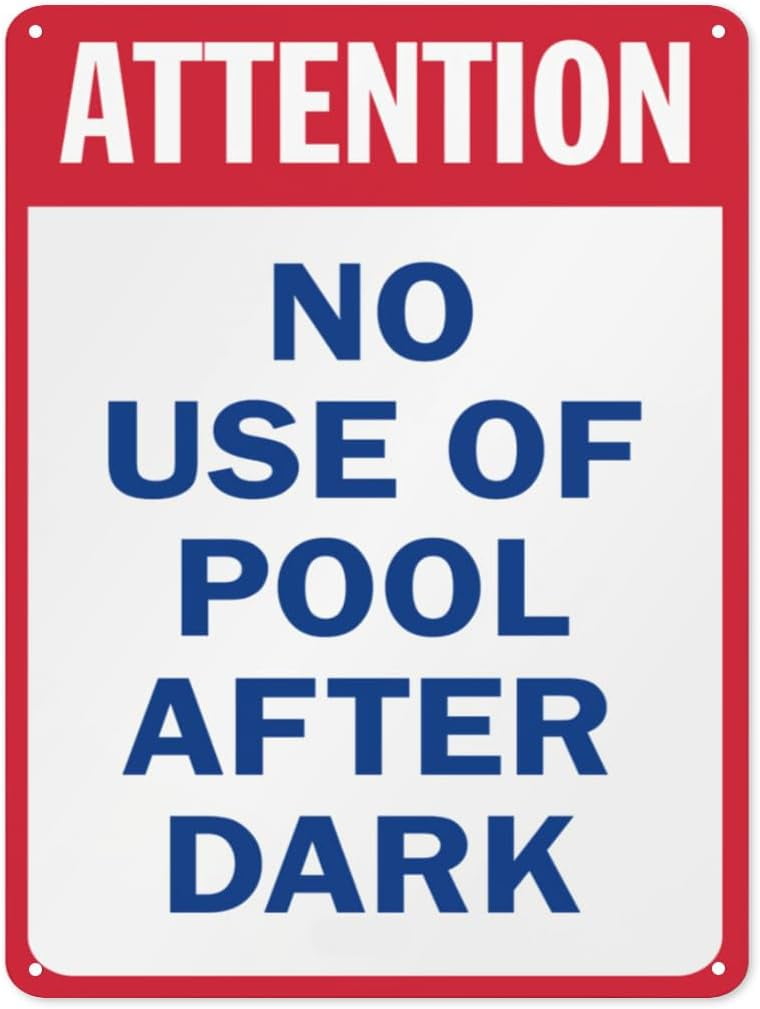 Warning Notice Traffic sign,Pool Rules Sign Swim At Your Own Risk ...