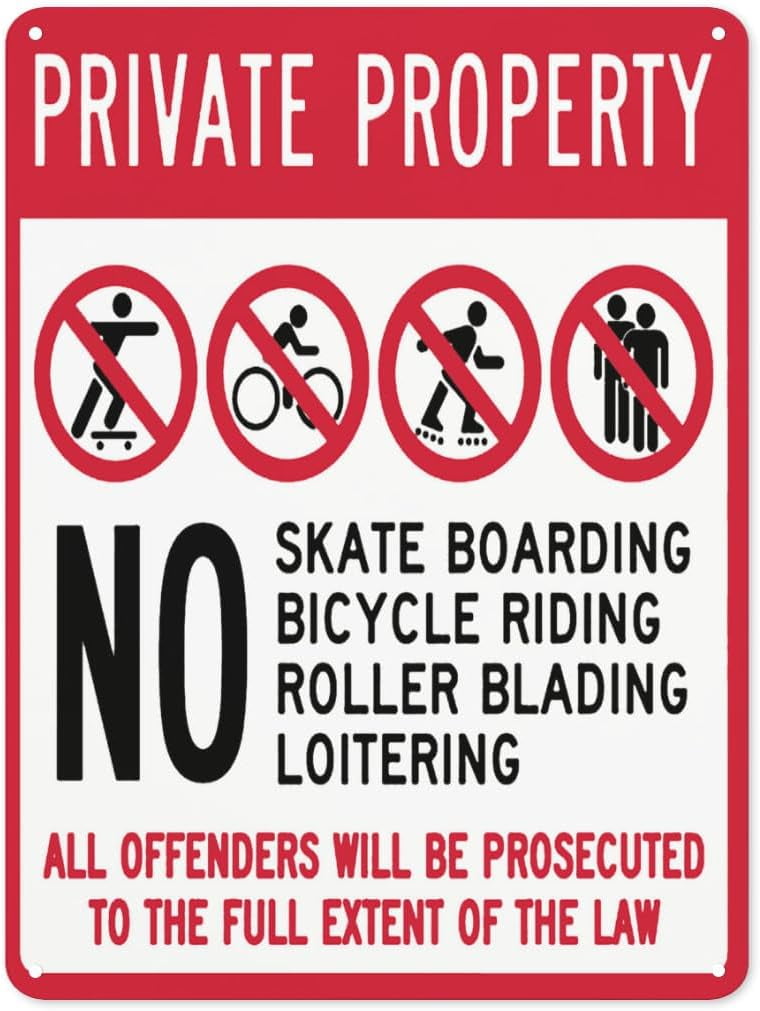 Warning Notice Traffic sign,Private Road Dead End No Turn Around Sign ...