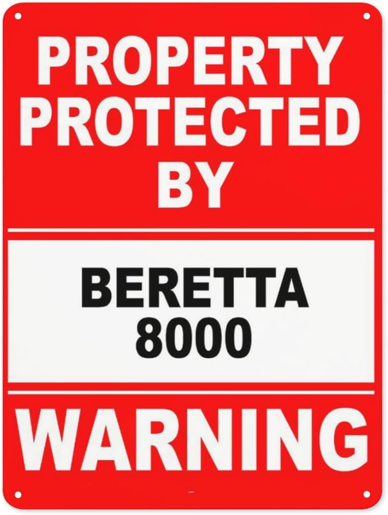 Warning Notice Traffic sign,Property Protected By Beretta 1935 Warning ...