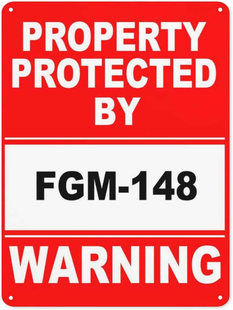 Warning Notice Traffic sign,Property Protected By Fabrique National FN ...