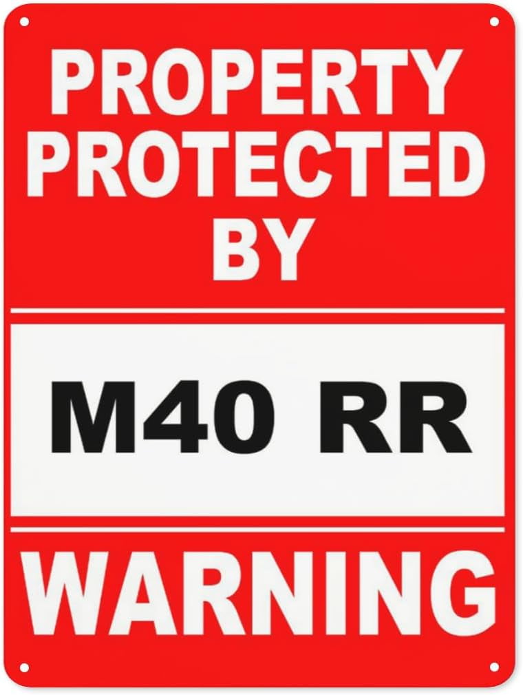 Warning Notice Traffic sign,Property Protected By M40 RR Warning Sign ...