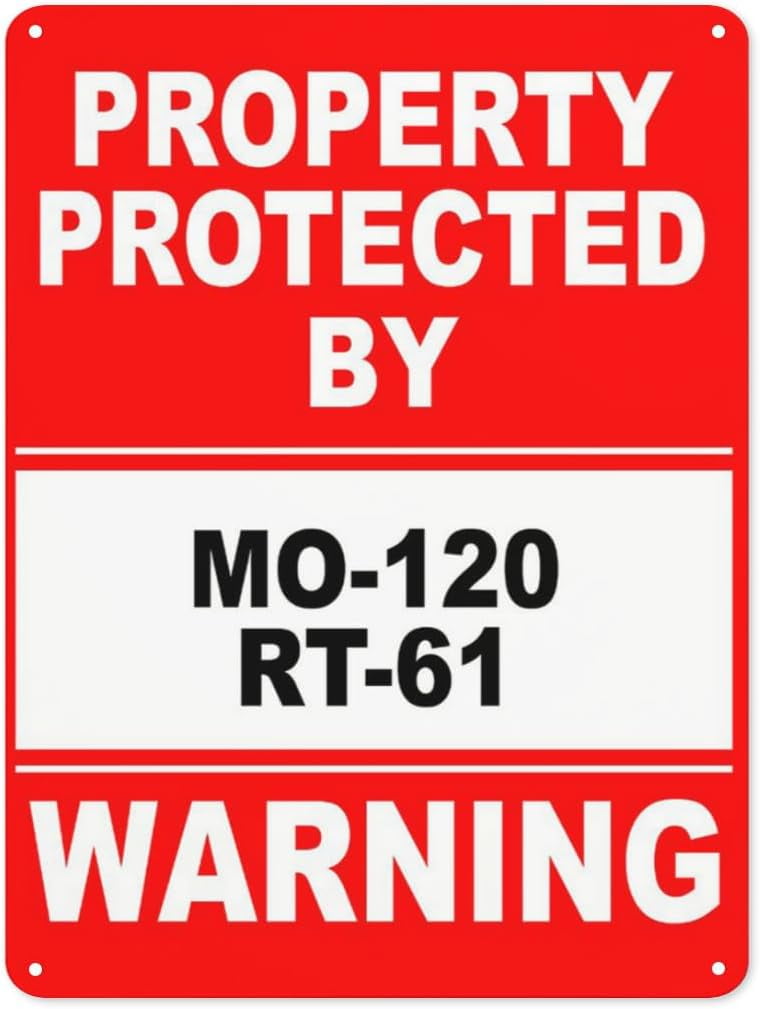 Warning Notice Traffic sign,Property Protected By MO-120 RT-61 Warning ...
