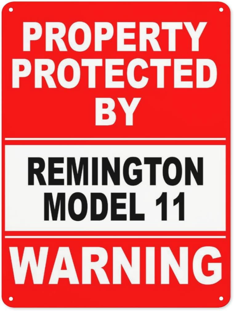 Warning Notice Traffic sign,Property Protected By Remington 870 ...