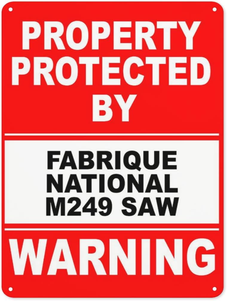 Warning Notice Traffic sign,Property Protected by Heckler & Koch Hk Mp7 Warning Sign,Aluminum ...