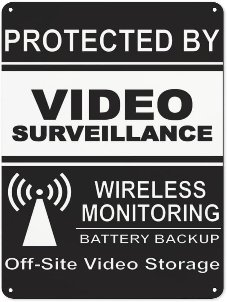 Warning Notice Traffic sign,Protected By Video Surveillance Wireless ...