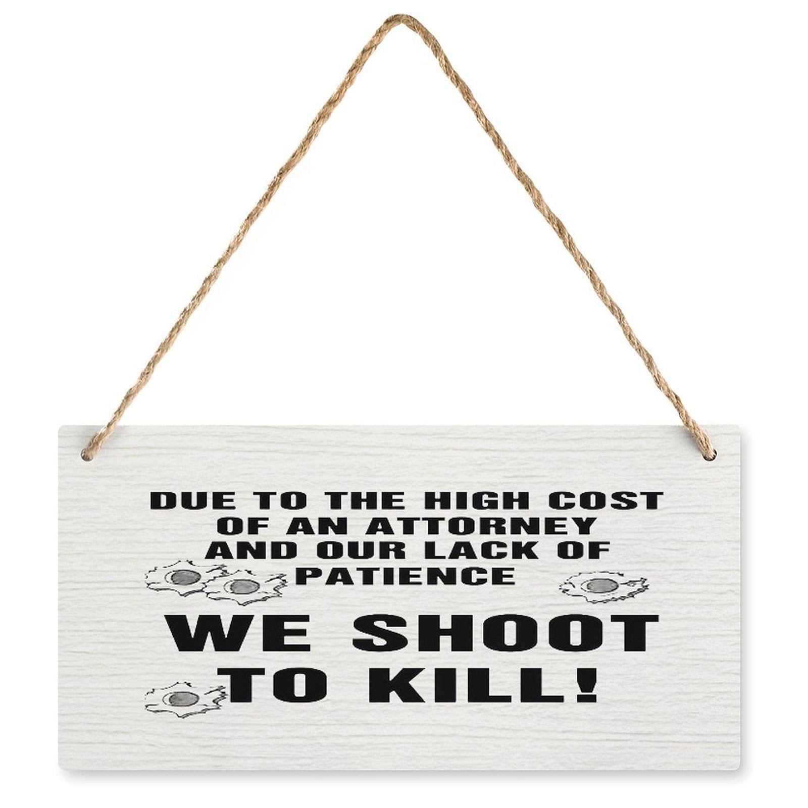 Warning Notice Vintage Sign Warning Wood Signs Wall Decor Decorative ...