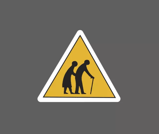 Warning Old People Sticker Waterproof Sticker Phone Decal Water Bottle ...