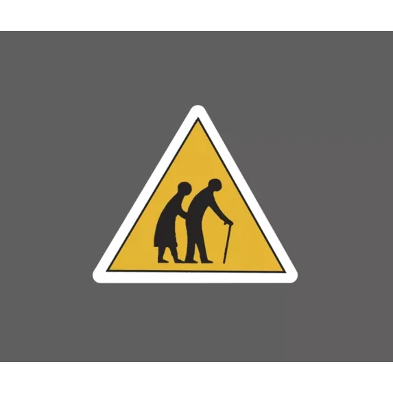 Warning Old People Sticker Waterproof Sticker Phone Decal Water Bottle ...