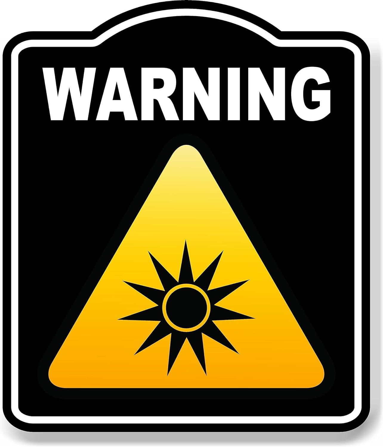 Warning Optical Radaition Caution OSHA Danger BLACK Aluminum Composite ...