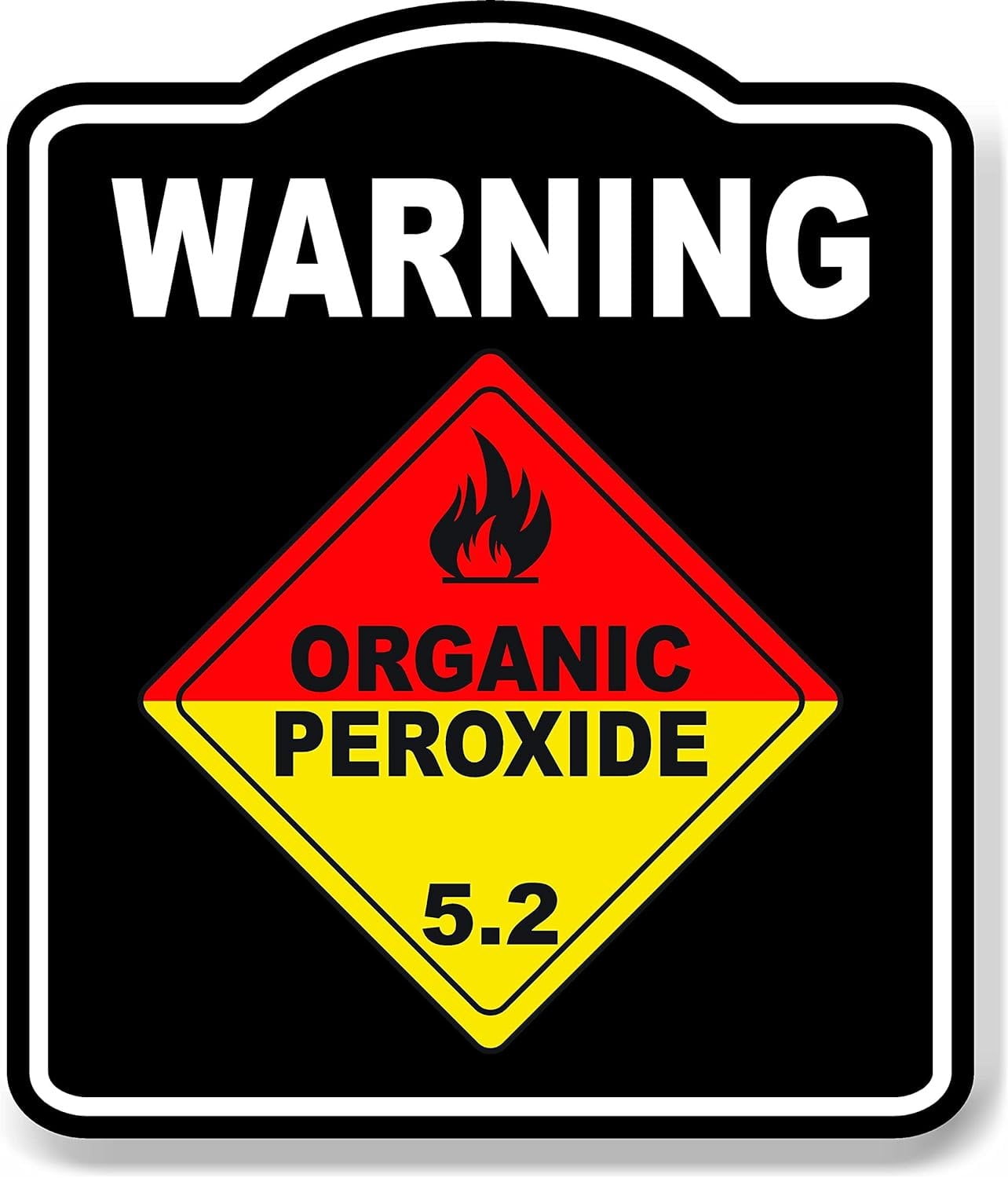 Warning Organic Peroxide 5.2 gas osha danger black Aluminum Composite ...