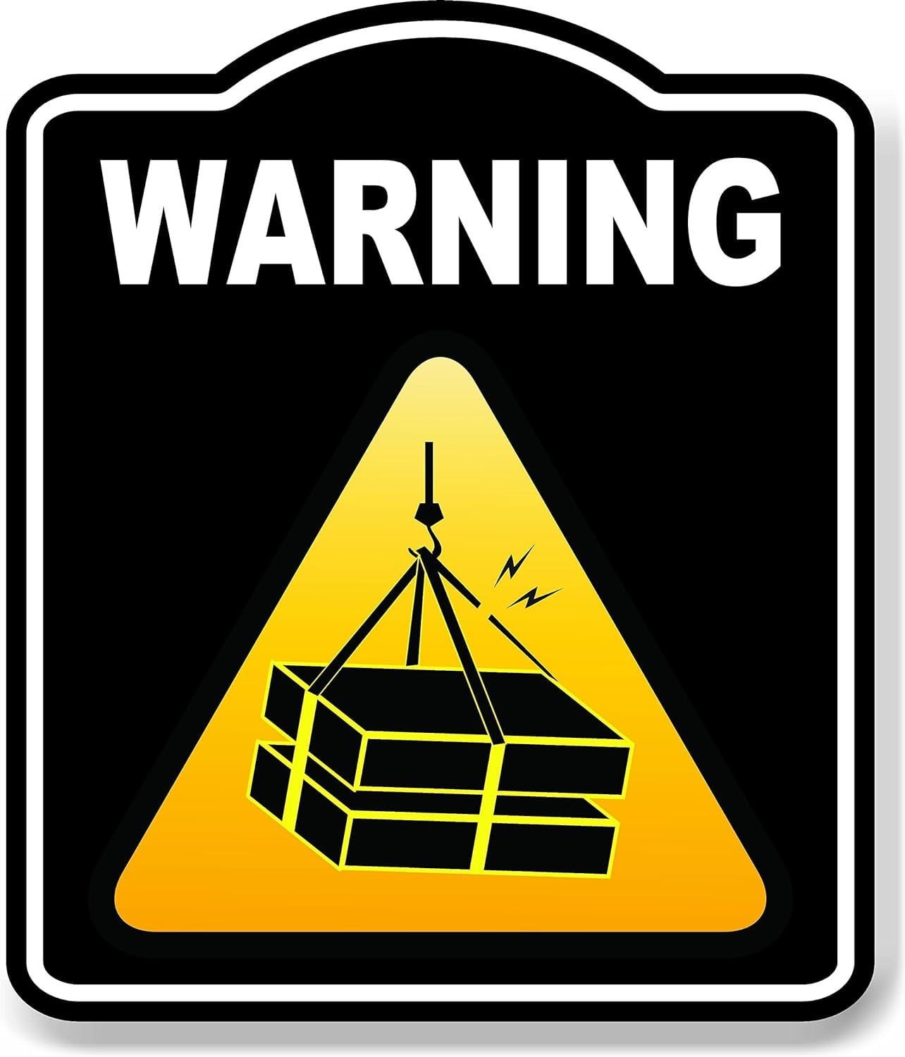 Warning Overhead Crane Risk Caution OSHA Danger BLACK Aluminum ...