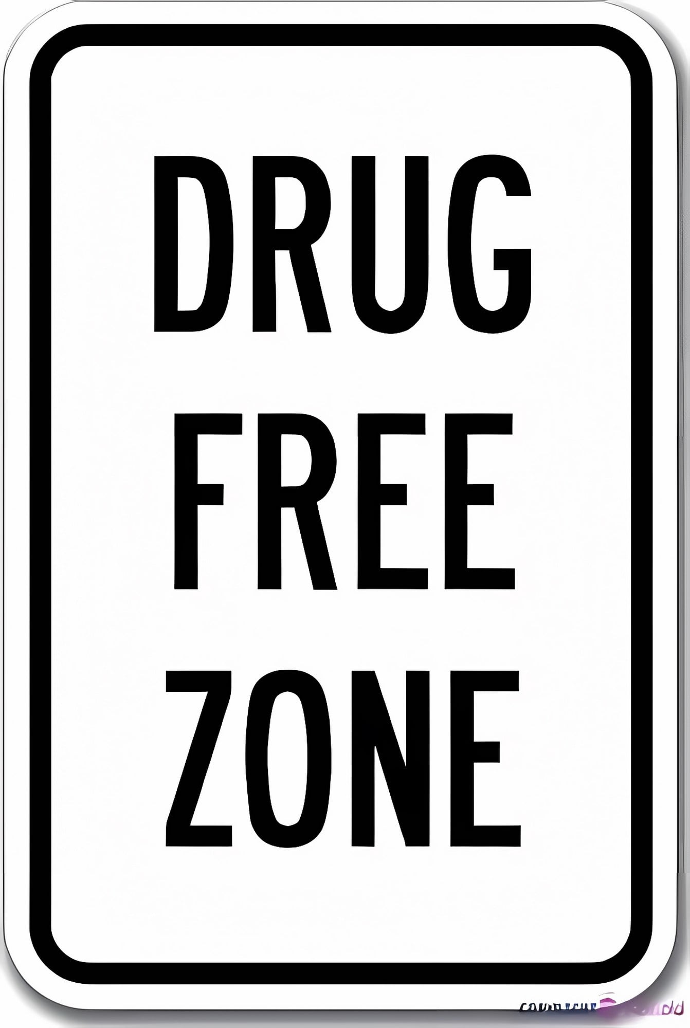 Warning Plaque Drug Free Zone - 8"x12" Metal Tin Sign, Drug Restriction ...