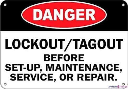 Warning Plaque Metal Tin Signs Danger Lockout/tagout Operating Hazard ...
