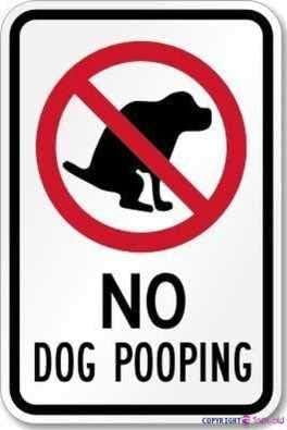 Warning Plaque No Dog Poop With Dog Poop Symbol Metal Tin Signs Wall ...