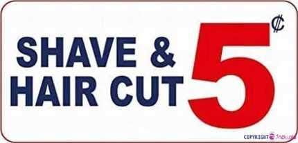 Warning Plaque Tin Wall Art 8''x12'' Shave & Hair Cut 5c Custom For ...