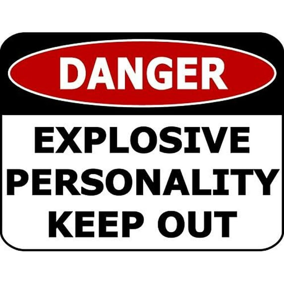 Warning Plaque Wall Decor Danger Explosive Personality Keep Out Sign ...