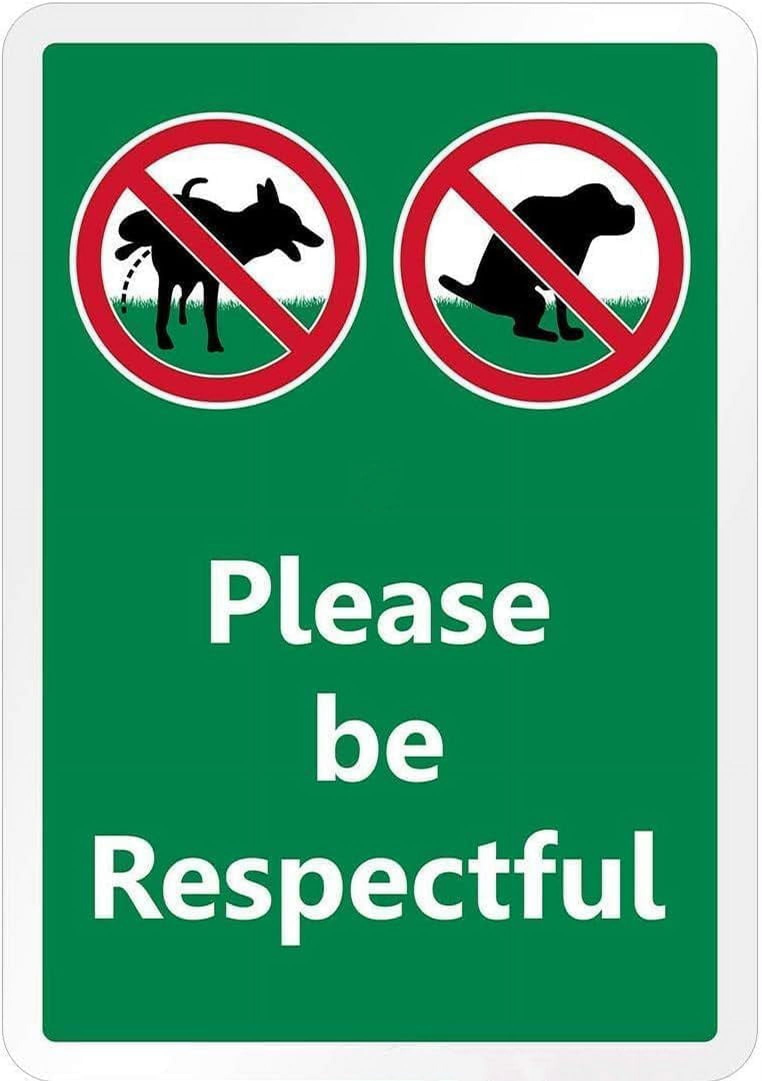 Warning Plaque Wall Decor Decoration Sign Please Be Respectful Sign No ...