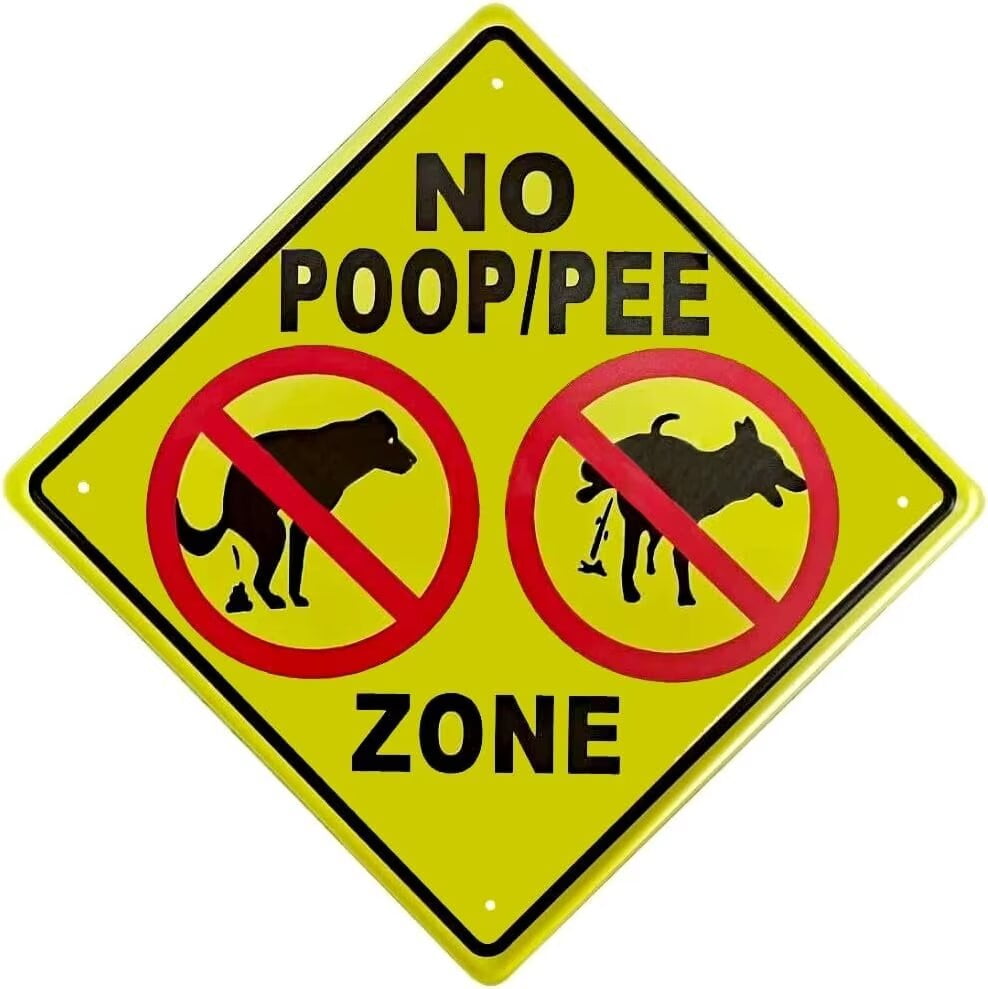 Warning Plaque Wall Decor No Poop/Pee Sign No Peeing Be Respectful Dog ...
