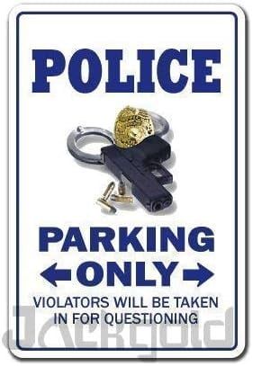 Warning Plaque Wall Decor Police Parking Officer Cop Cops Law Gift ...